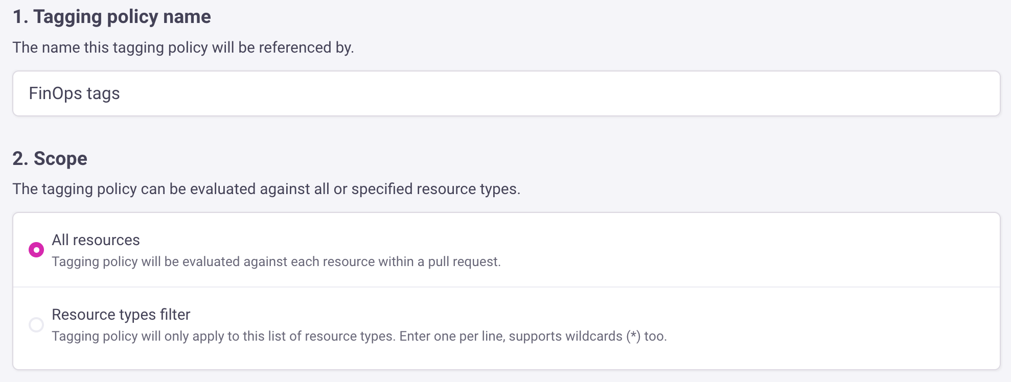 Tagging policies | Infracost